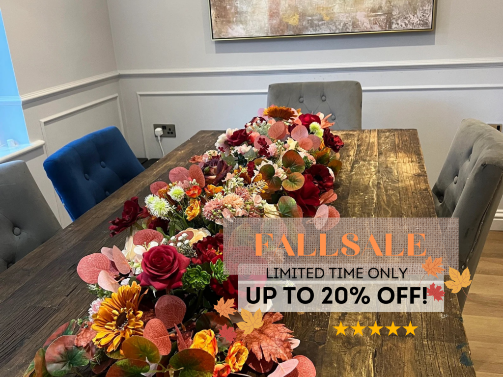 Fall Flower Centerpiece Runner | Quality Faux Florals