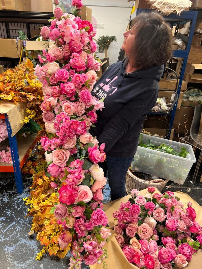 Hot Pink Fuschia Flower Garland - IVY CRUZ